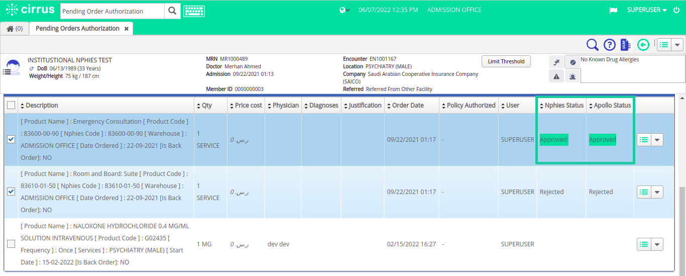 359 - Nphies Apollo Status – eCareSoft, Inc Knowledge Base (EN)