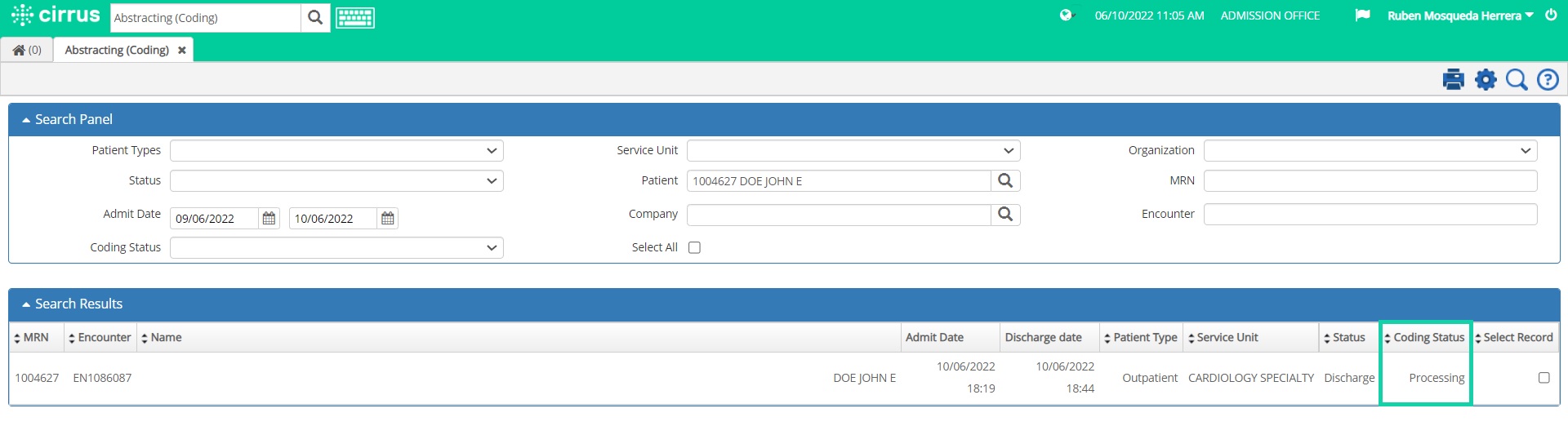 368 - Encounters with Completed Coding Status Now Visible to All Users ...