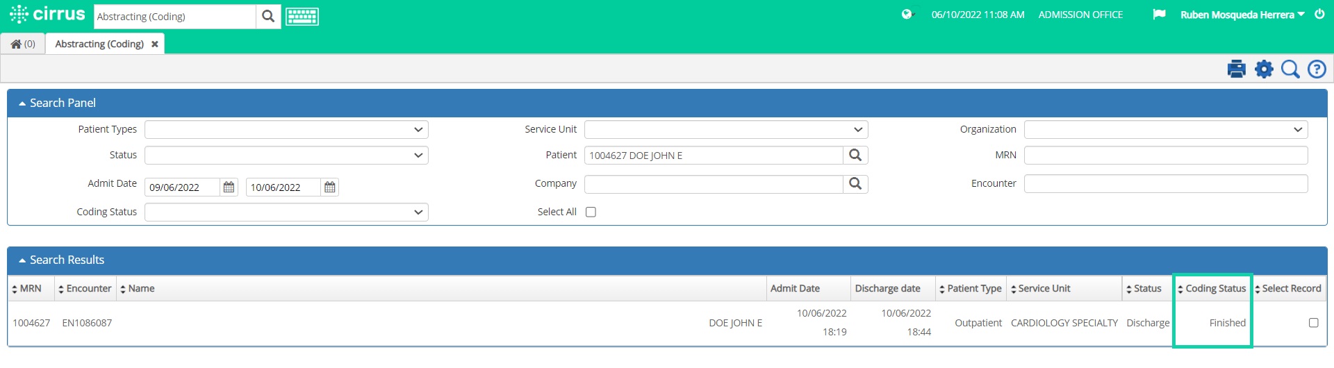368 - Encounters with Completed Coding Status Now Visible to All Users ...
