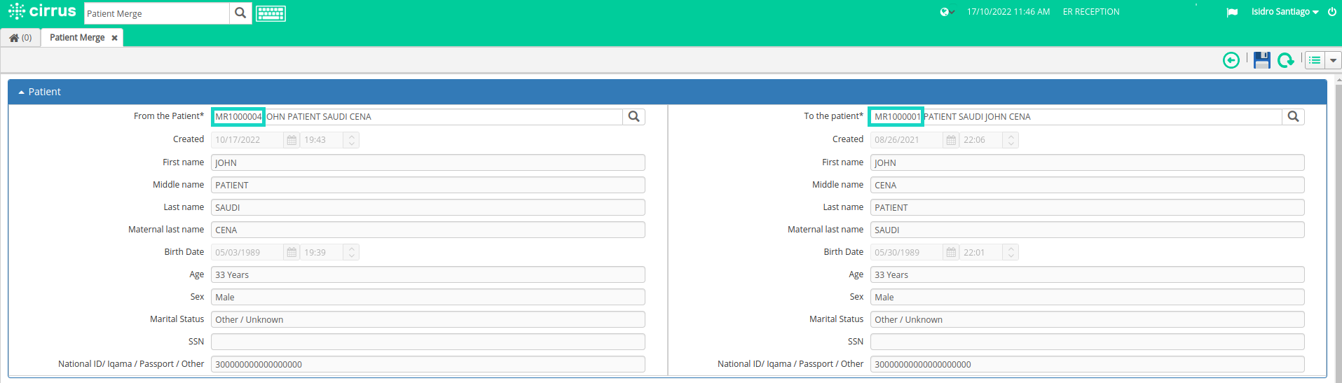 379 - Medical Record Number in Patient Merge Screen – eCareSoft, Inc ...