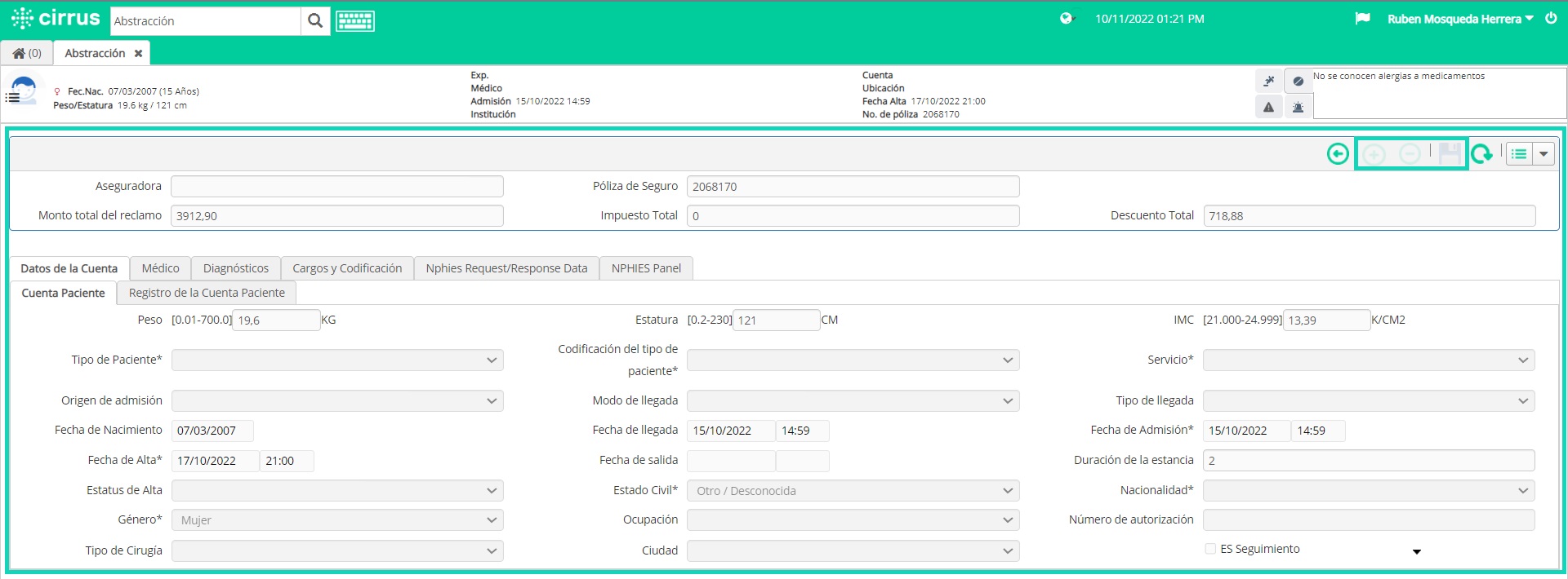 392 - Acceso completo para supervisores a cuentas paciente codificadas en Abstracción ...