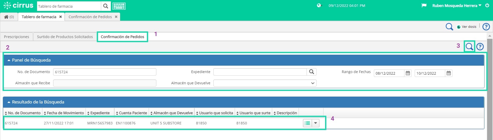 402 - Confirmación de Productos Devueltos en Farmacia – eCareSoft, Inc Knowledge Base (ES)