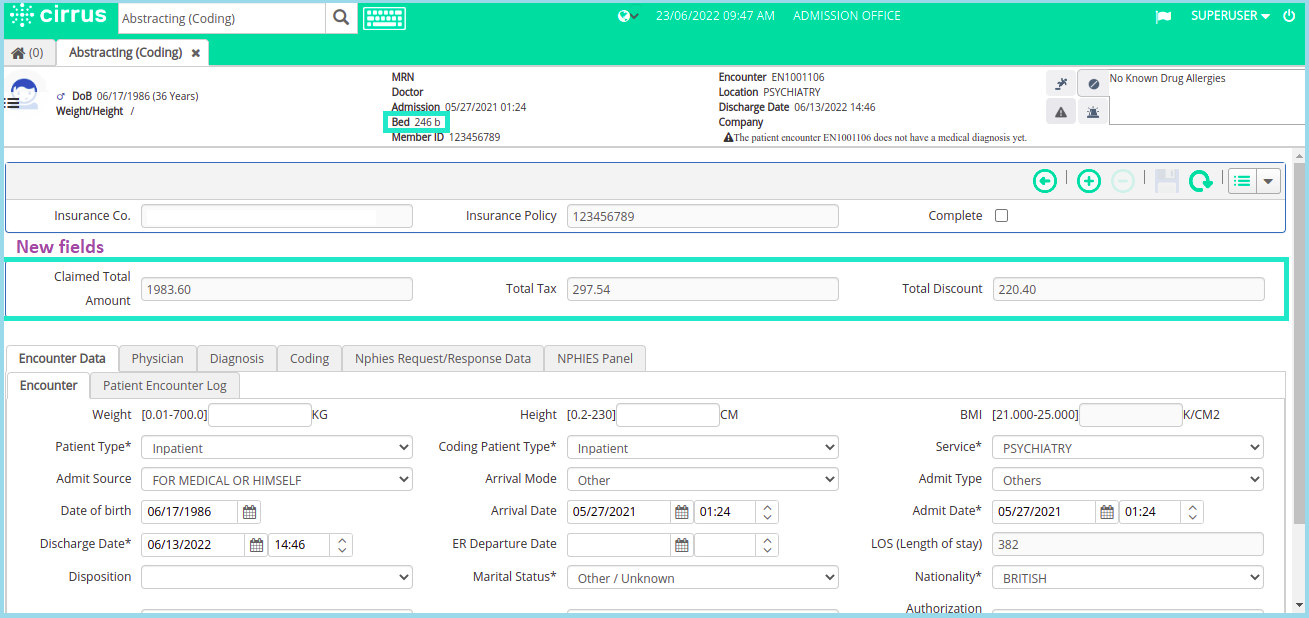 337 - Abstracting (coding) updates for NPHIES pre-authorization ...