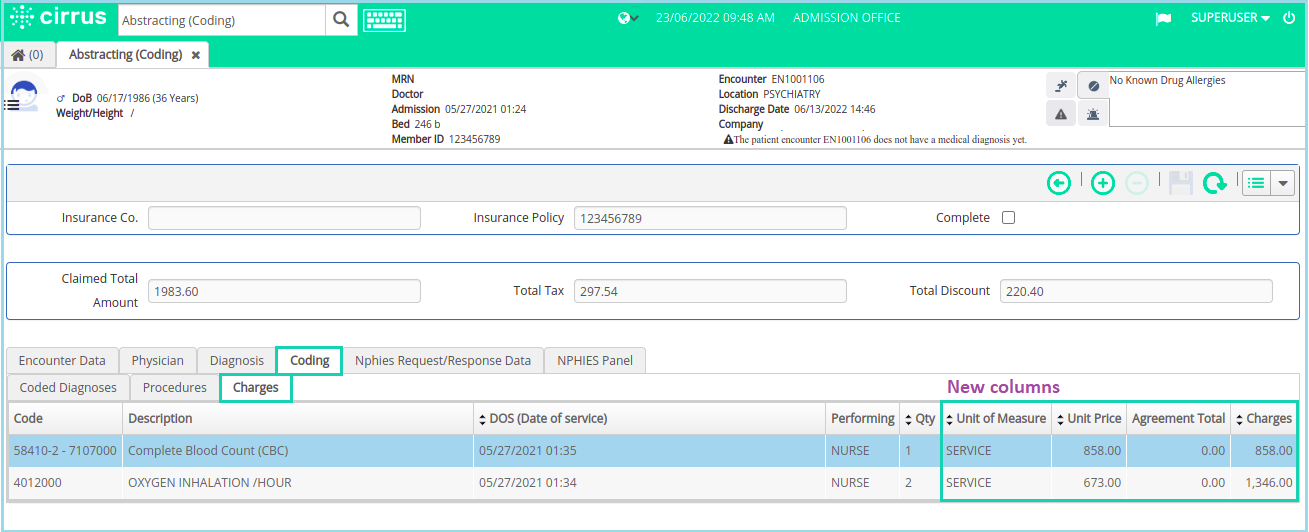 337 - Abstracting (coding) updates for NPHIES pre-authorization ...