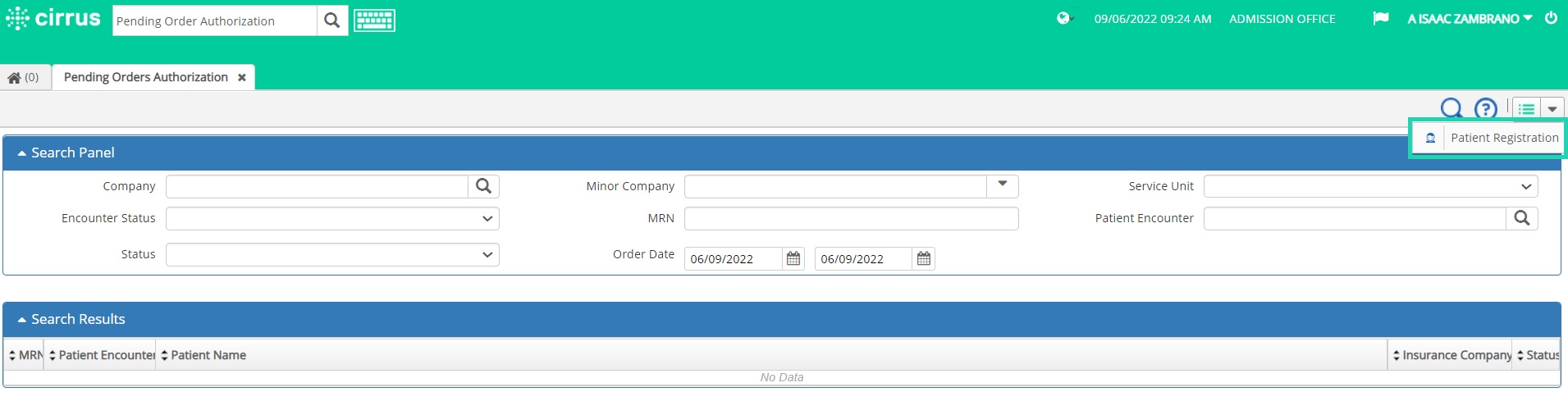 334 - Pending Order Authorization options for Encounter processes ...