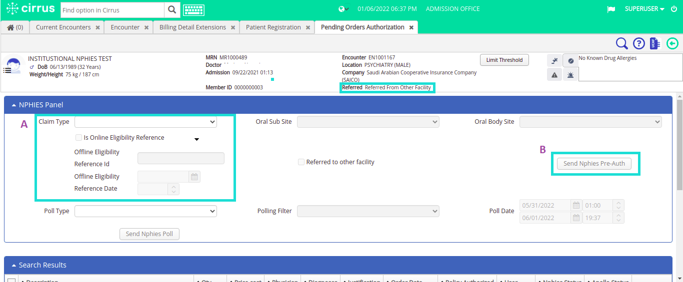 327 - NPHIES Referrals – eCareSoft, Inc Knowledge Base (EN)