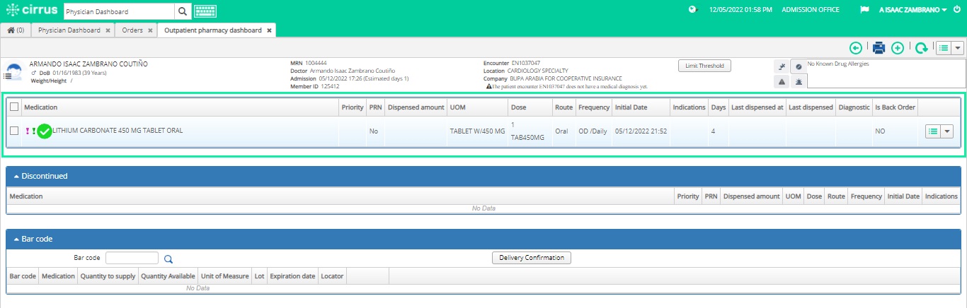 318 - Dispense medications from one or more lots in Outpatient Pharmacy ...