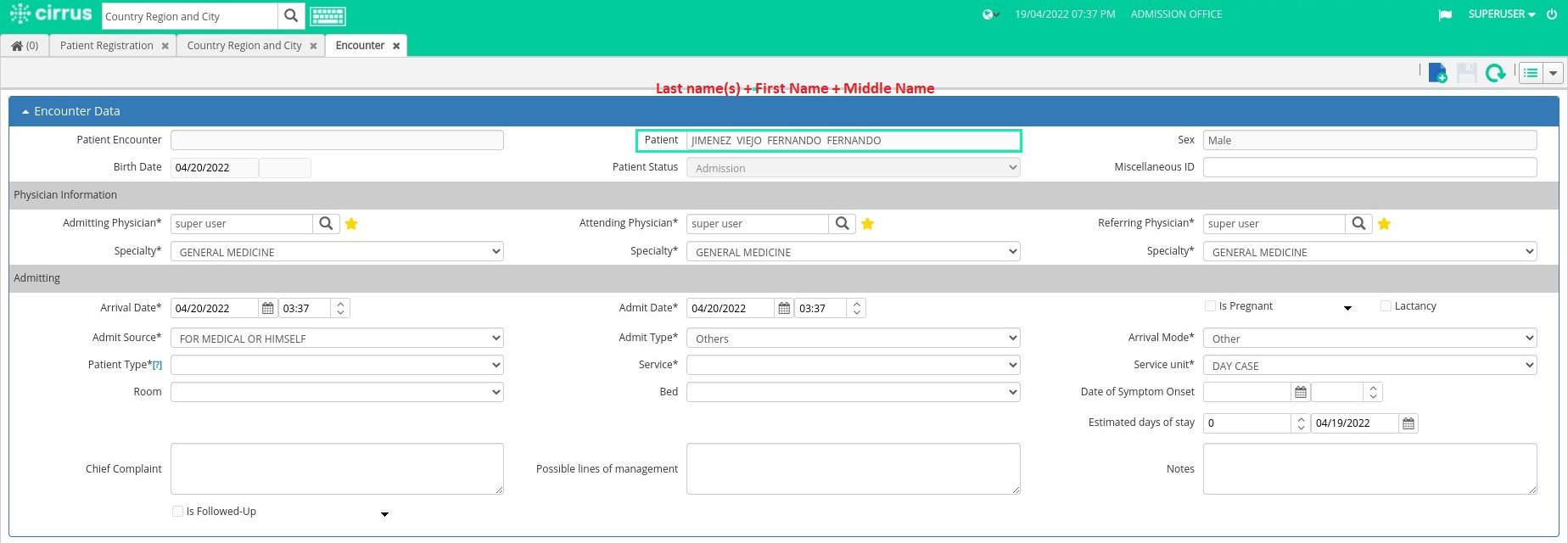 313 - Patient name format modification for KSA – eCareSoft, Inc Knowledge Base (EN)