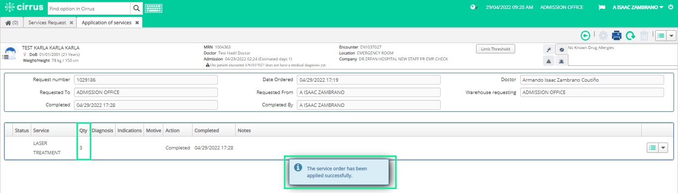 308 - Multiple services per request – eCareSoft, Inc Knowledge Base (EN)
