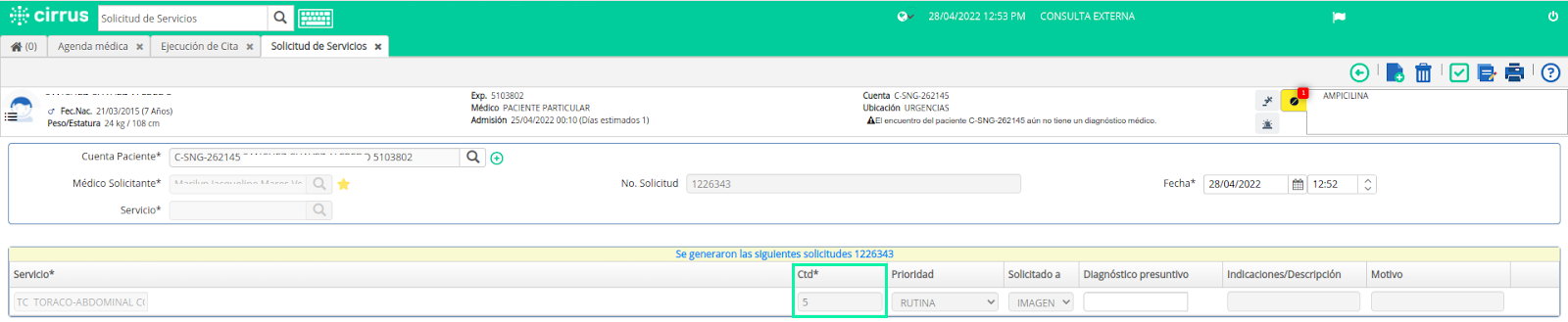 308 - Múltiples solicitudes a la vez desde Solicitud de Servicios – eCareSoft, Inc Knowledge ...