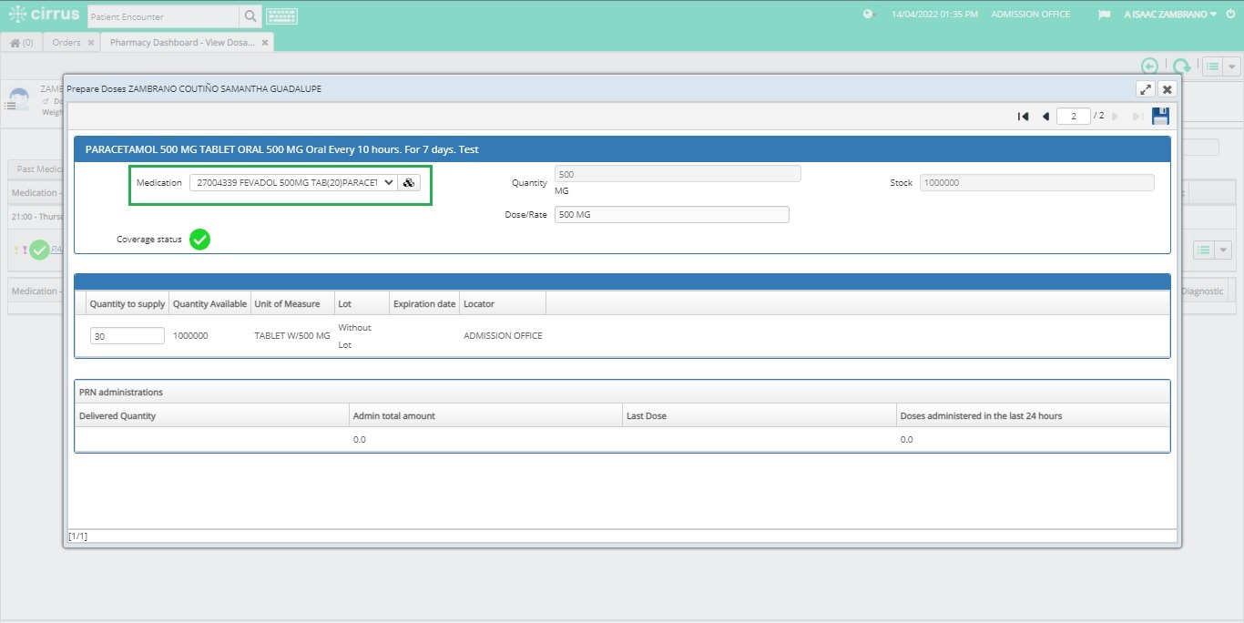299 - Review and confirm or delete PRN medications in Pharmacy Dashboard – eCareSoft, Inc ...