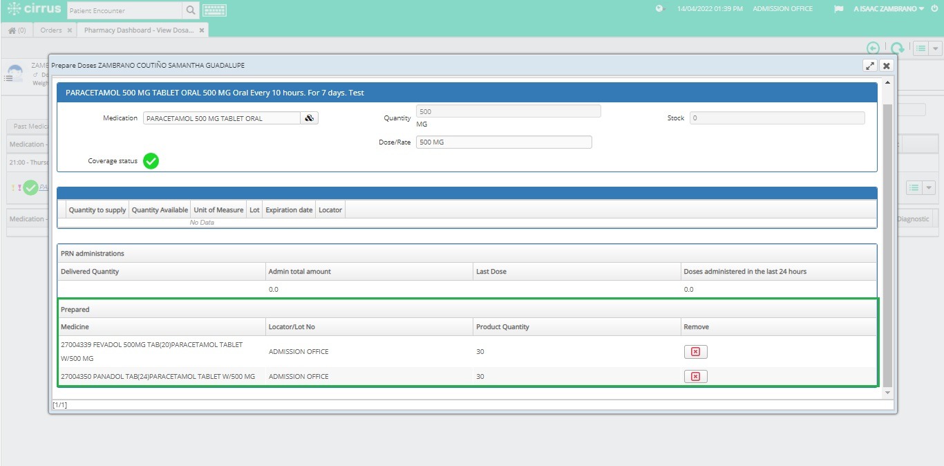 299 - Review and confirm or delete PRN medications in Pharmacy Dashboard – eCareSoft, Inc ...