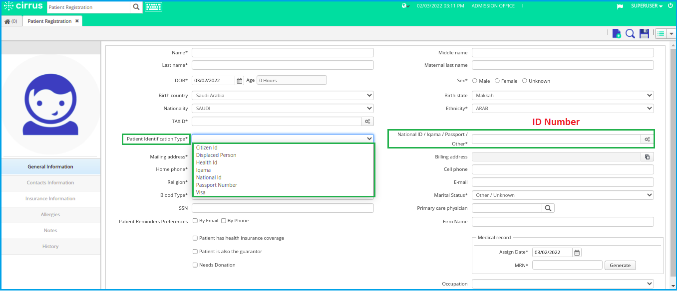 282 - Patient ID in Patient Registration – eCareSoft, Inc Knowledge Base (EN)