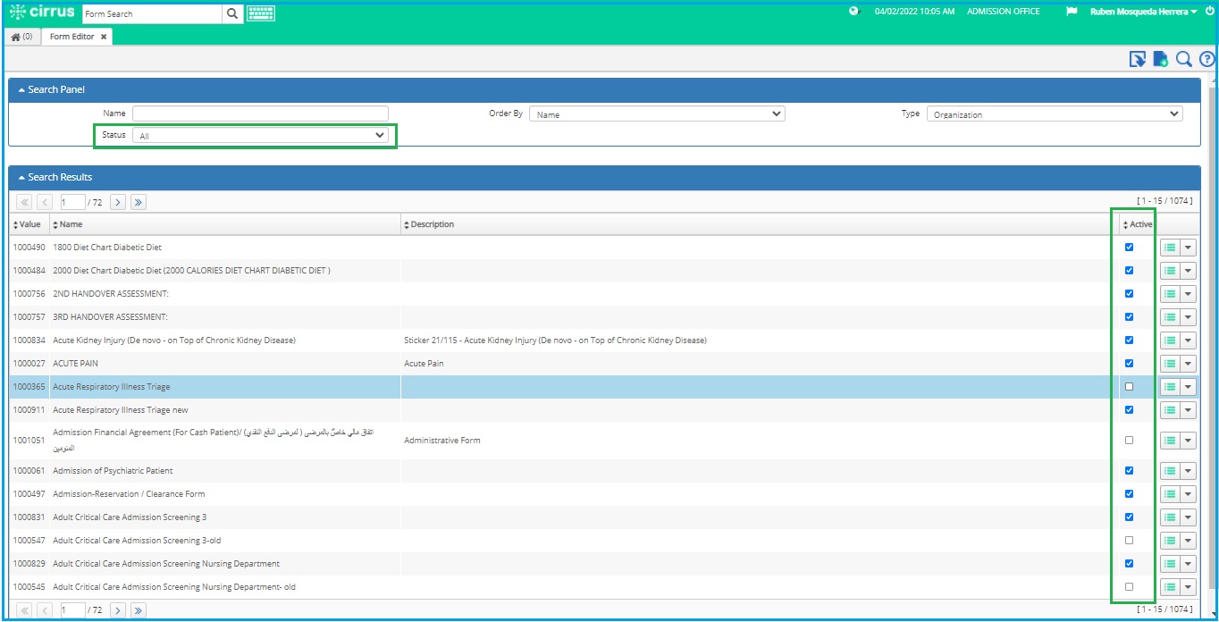 264 - Deactivate and Reactivate Forms in Form Search menu – eCareSoft ...