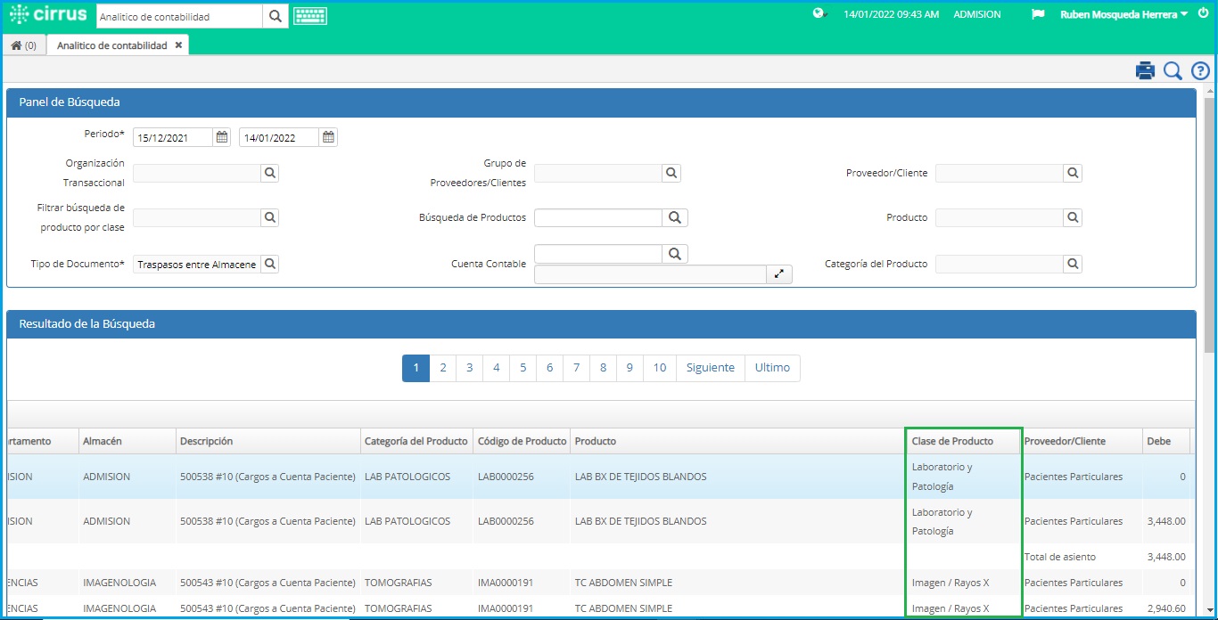 250 - Filtros y nueva columna en Reporte Analítico de Contabilidad – eCareSoft, Inc Knowledge ...
