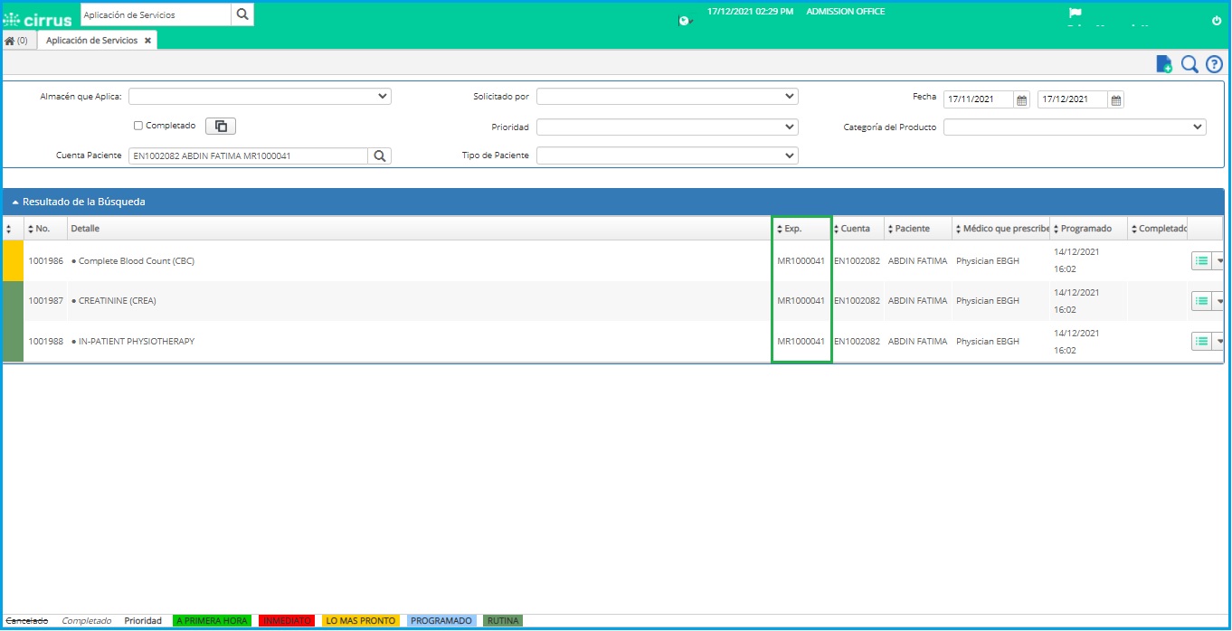 237 - Uso de MRN en ventana de Aplicación de Servicios – eCareSoft, Inc ...