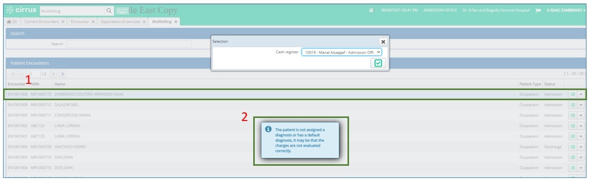 222 Validation diagnoses in Multibilling – eCareSoft, Inc Knowledge Base (EN)