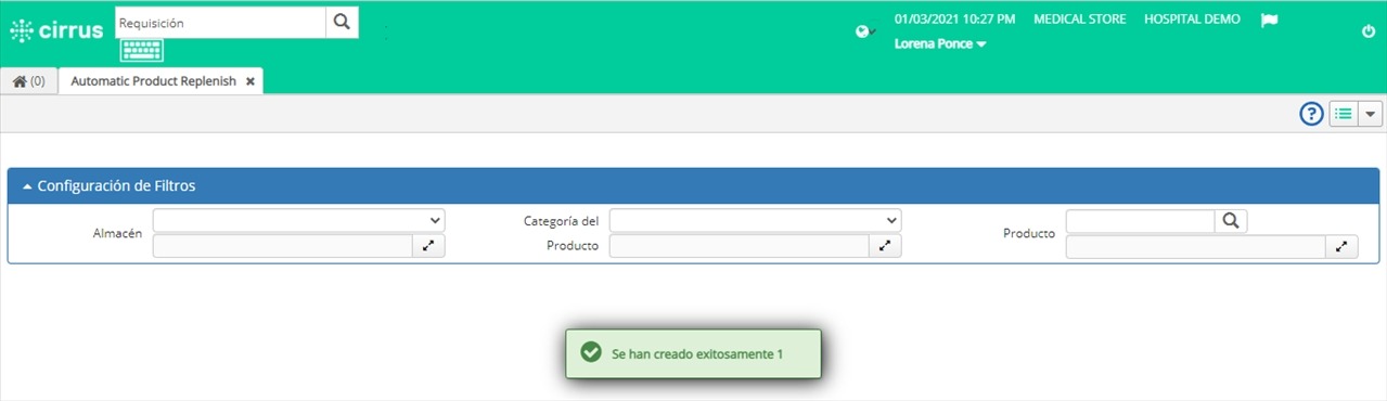 146 Reposición automática de productos – eCareSoft, Inc Knowledge Base (ES)