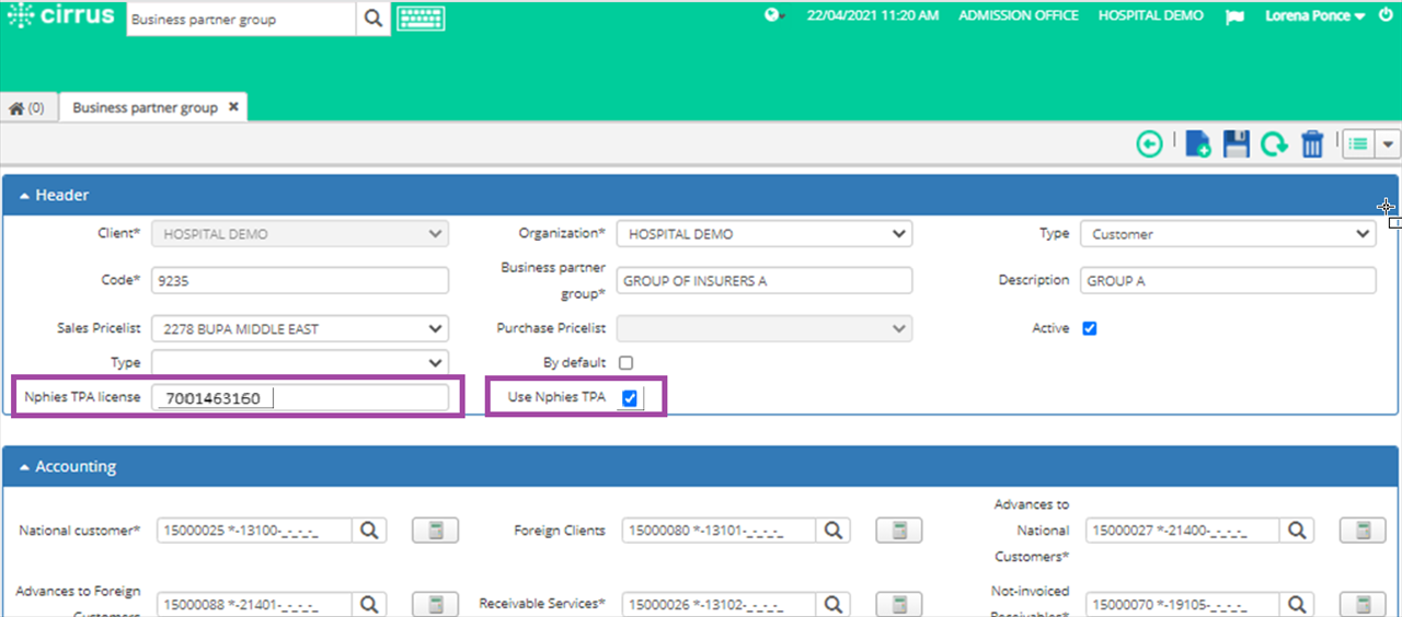 145 New Nphies field in Business partner group – eCareSoft, Inc ...