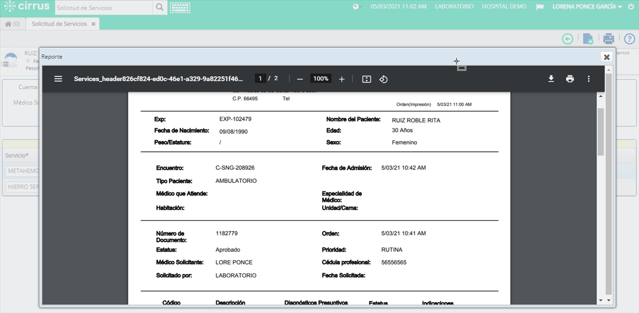 120 Nuevo reporte de la orden de servicio – eCareSoft, Inc Knowledge Base (ES)