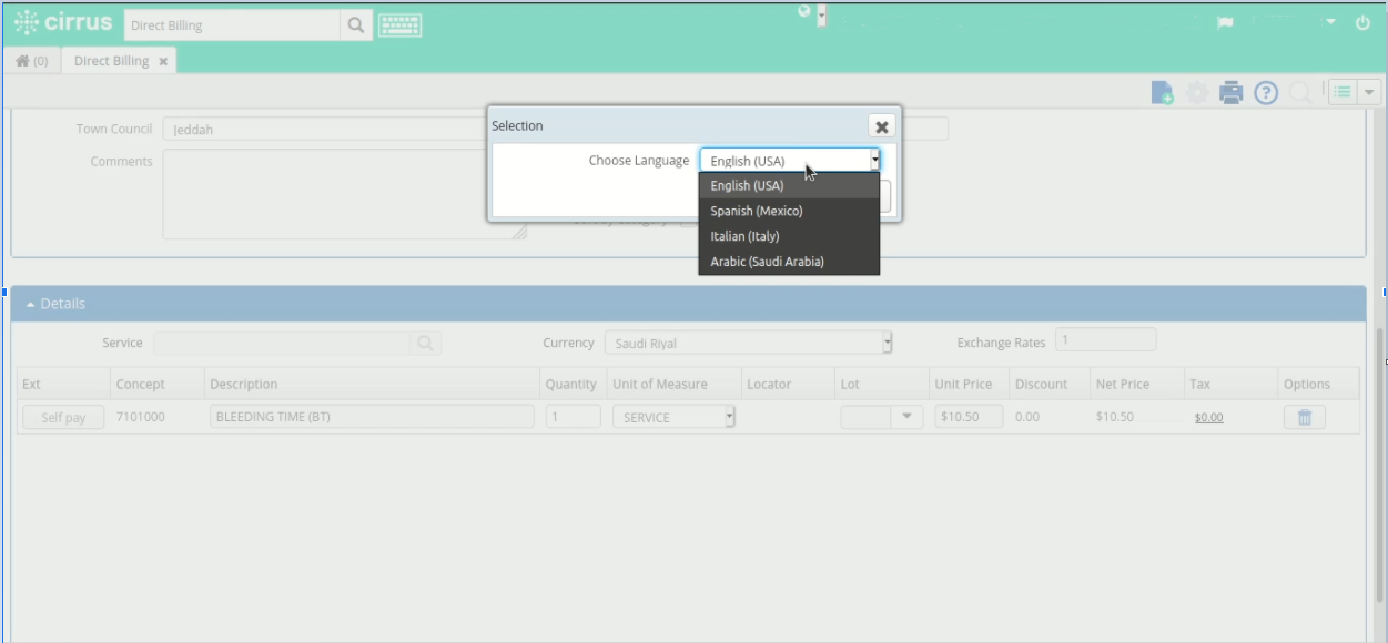 105 Language settings for invoice – eCareSoft, Inc Knowledge Base (EN)