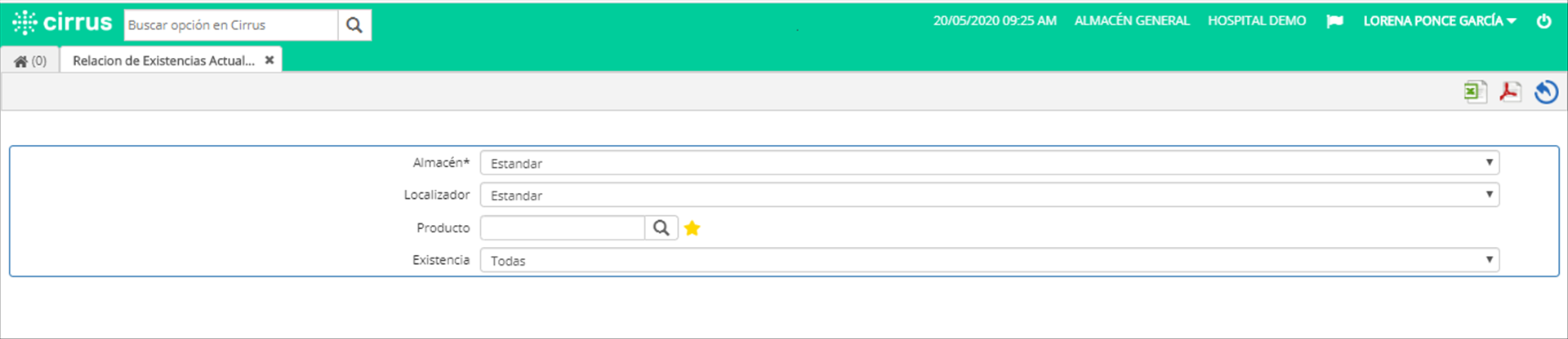 84 Mejoramos la interfaz del reporte Relación de Existencias Actuales – eCareSoft, Inc Knowledge ...
