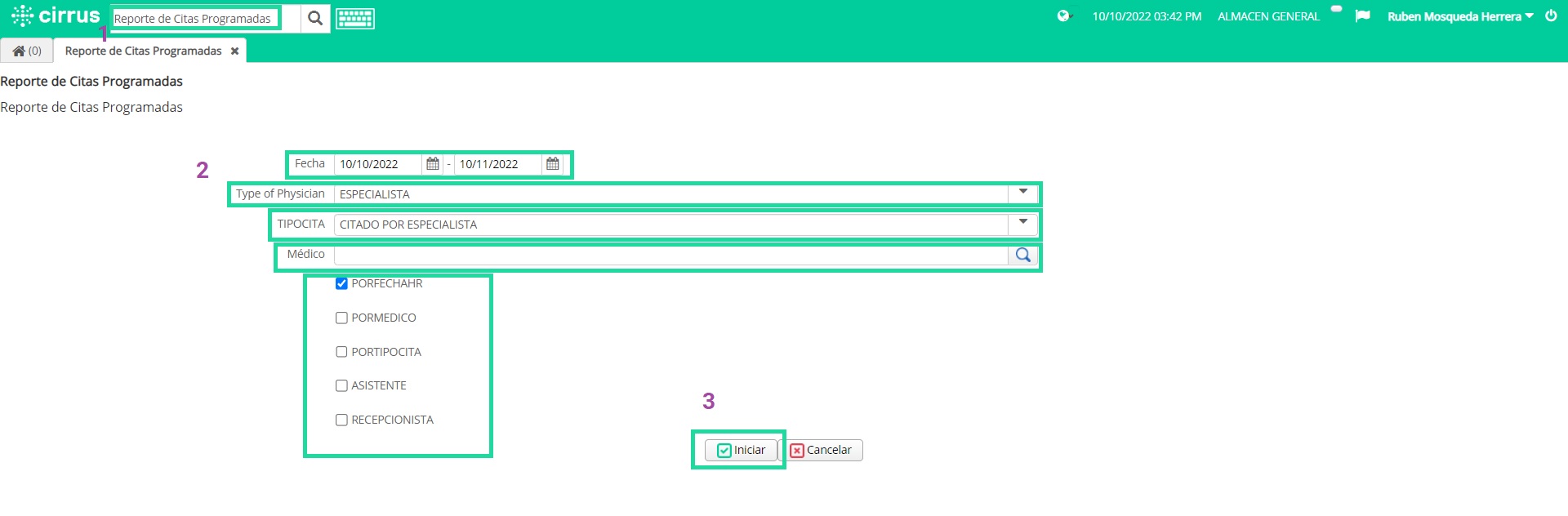 Reporte de citas programadas – eCareSoft, Inc Knowledge Base (ES)