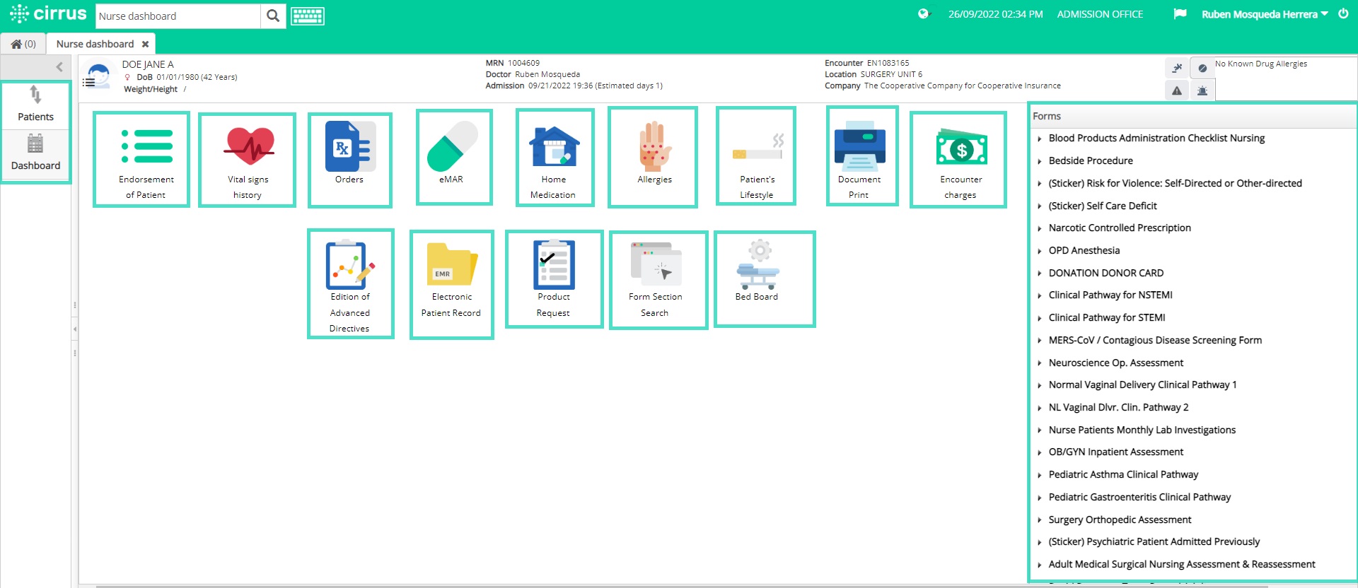 Common Actions in Nurse Dashboard – eCareSoft, Inc Knowledge Base (EN)
