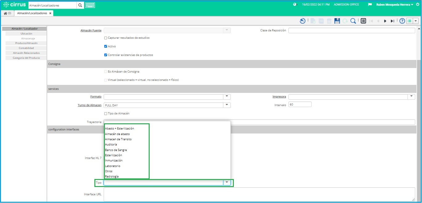 Tipos de almacén – eCareSoft, Inc Knowledge Base (ES)