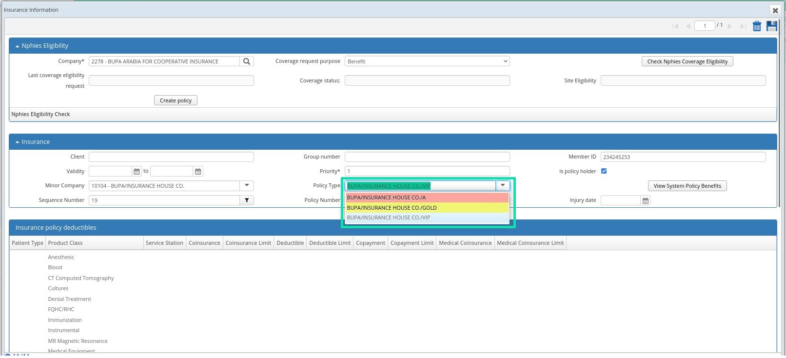 454 - Expired Policies Details in Insurance Information – eCareSoft, Inc Knowledge Base (EN)