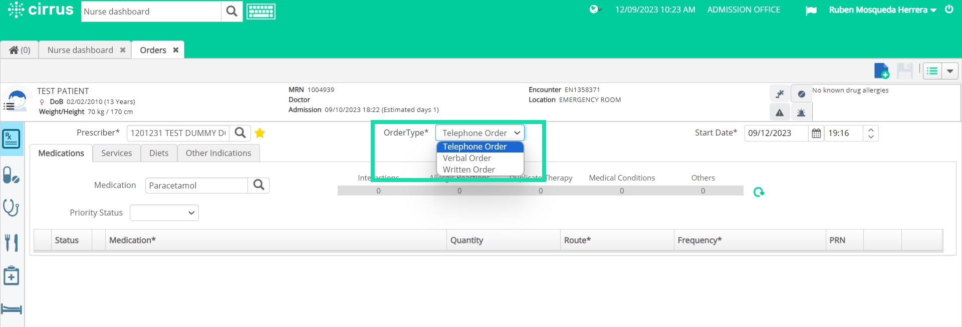 508 - Nursing Verbal Orders Duration Enhancement – eCareSoft, Inc Knowledge Base (EN)