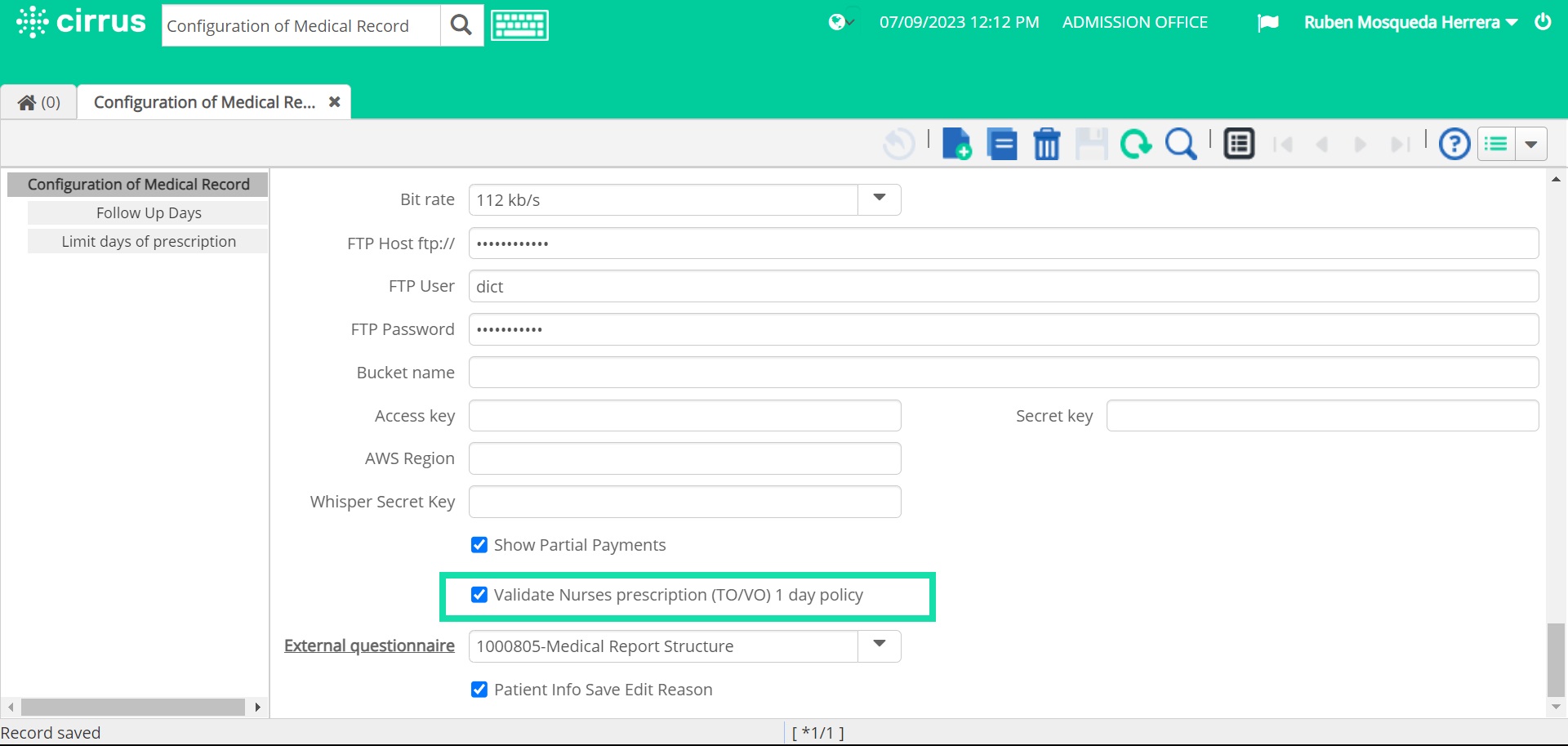 508 - Nursing Verbal Orders Duration Enhancement – eCareSoft, Inc ...