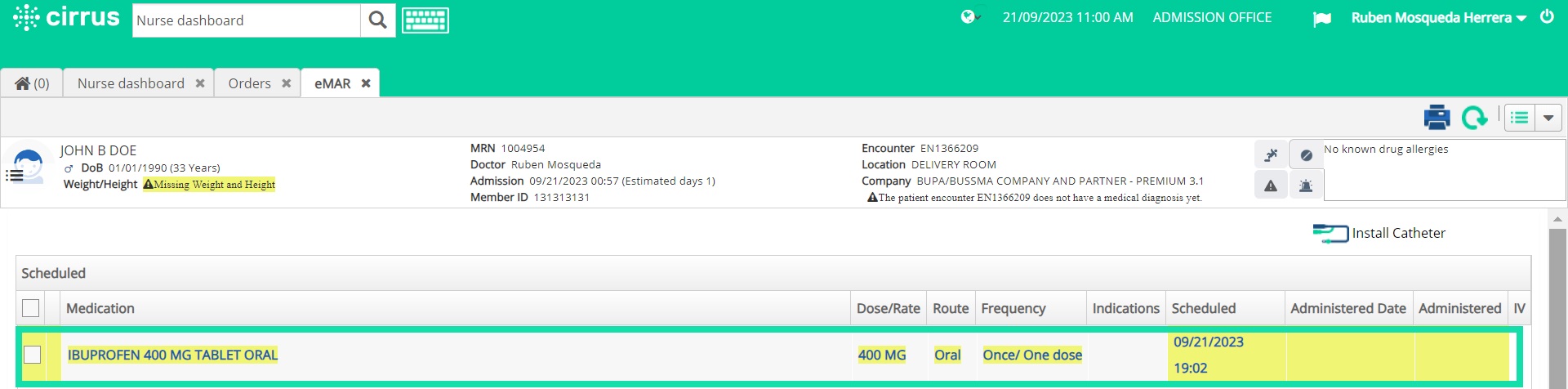 508 - Nursing Verbal Orders Duration Enhancement – eCareSoft, Inc Knowledge Base (EN)