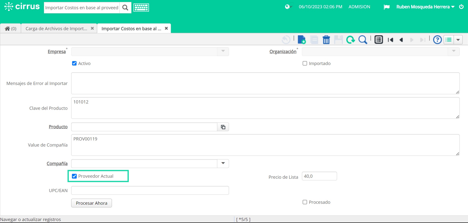 516 - Validaciones a Proveedor Actual – eCareSoft, Inc Knowledge Base (ES)