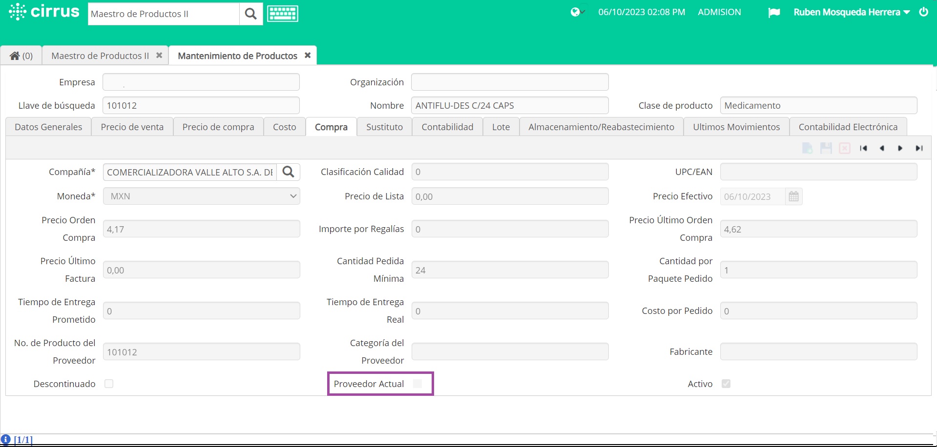 516 - Validaciones a Proveedor Actual – eCareSoft, Inc Knowledge Base (ES)