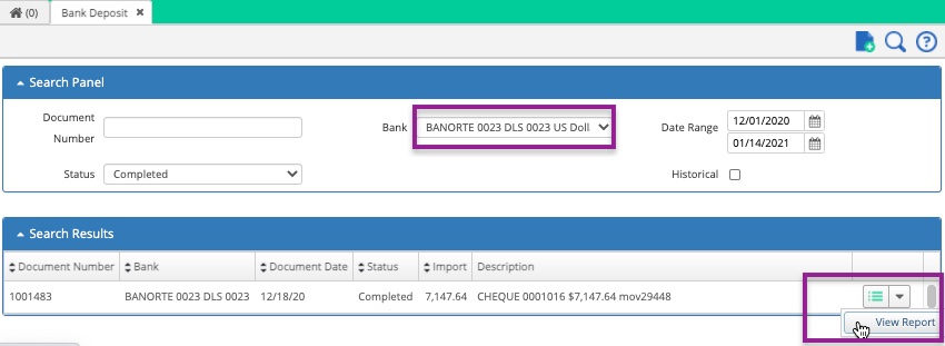 Other scenarios in bank deposits – eCareSoft, Inc Knowledge Base (EN)