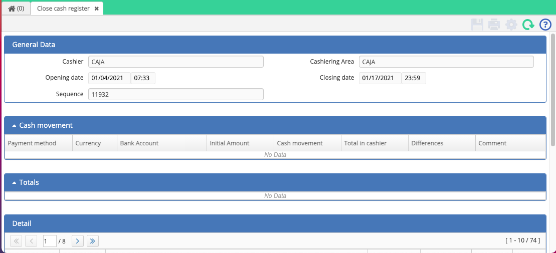 Visual changes in some options of the Cash register module – eCareSoft, Inc Knowledge Base (EN)