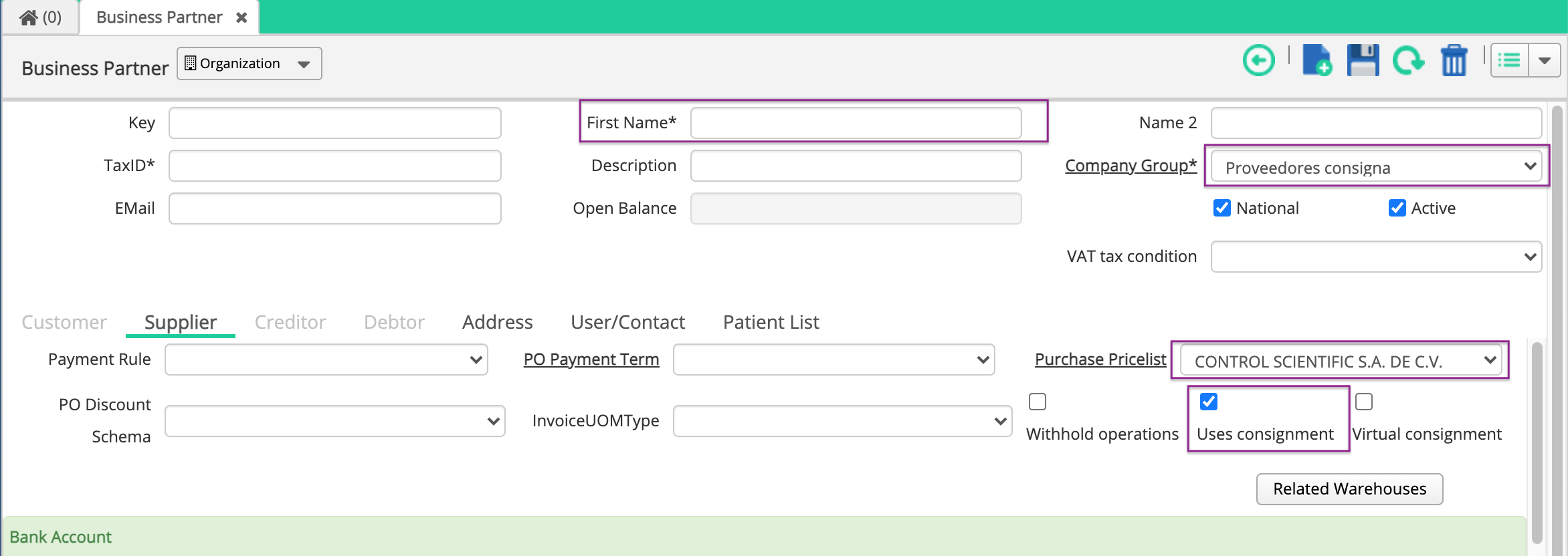 Consignment Module Configuration – eCareSoft, Inc Knowledge Base (EN)