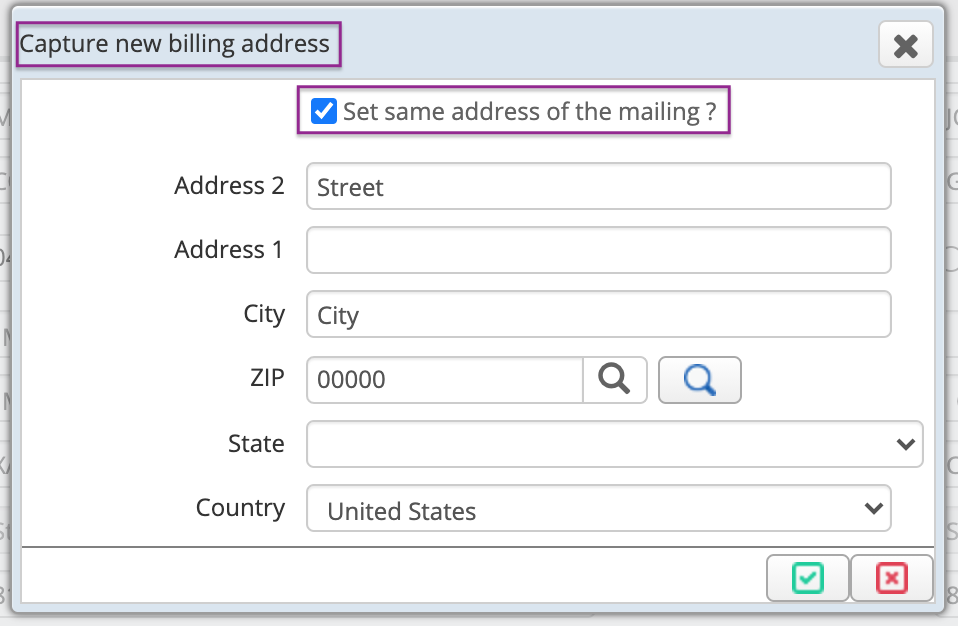 Checkbox to Copy Patient Mailing Address to Billing Address – eCareSoft ...