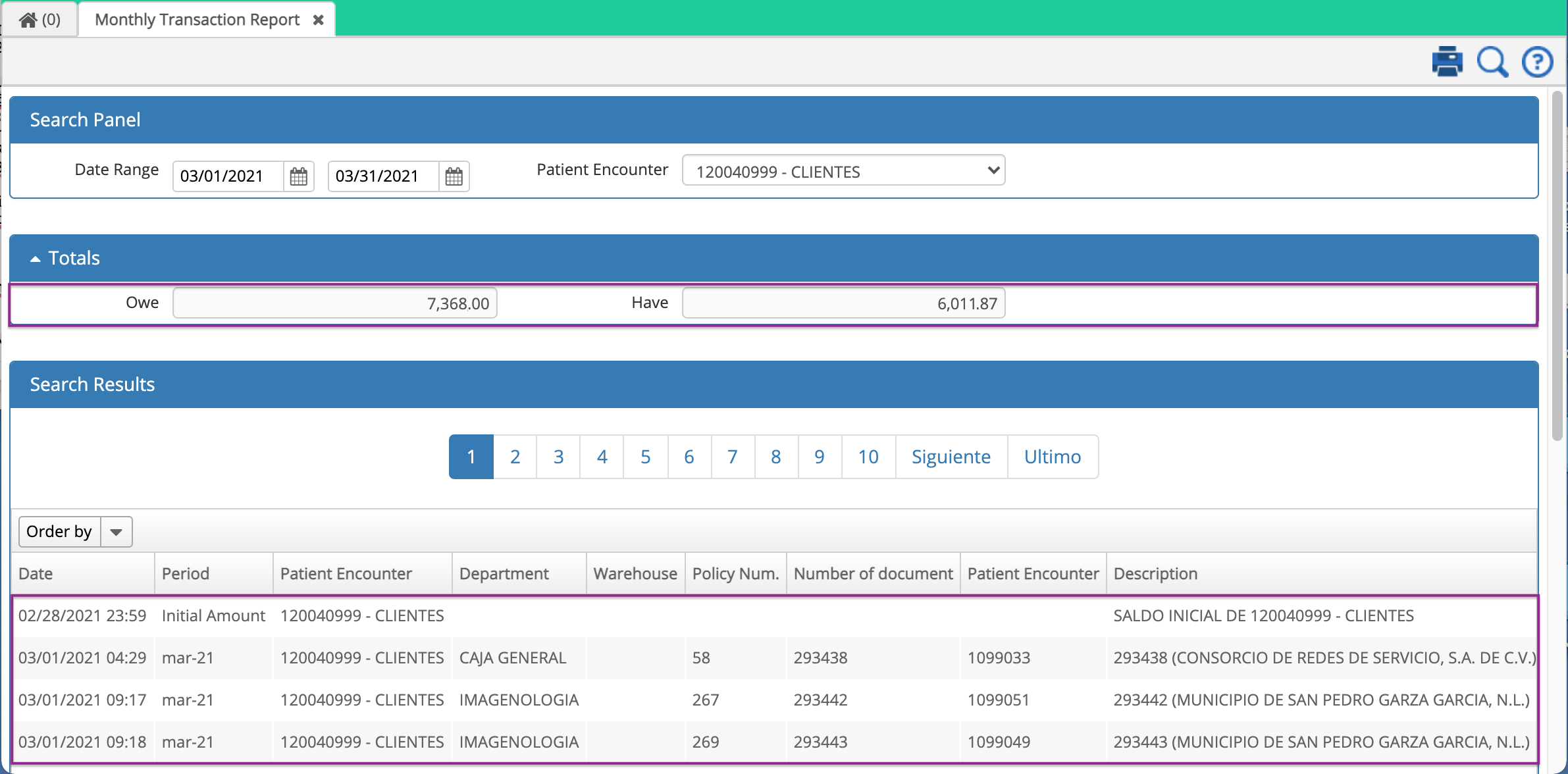 Before starting monthly transactions report – eCareSoft, Inc Knowledge Base (EN)