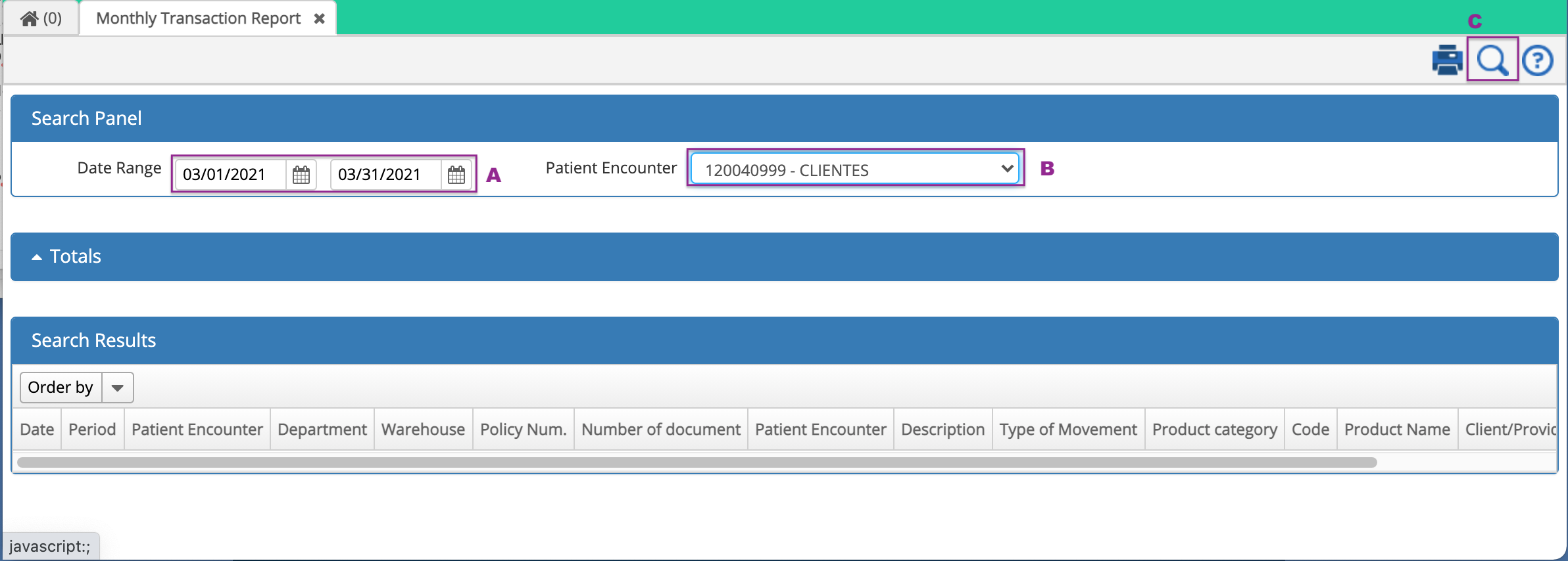 Before starting monthly transactions report – eCareSoft, Inc Knowledge Base (EN)