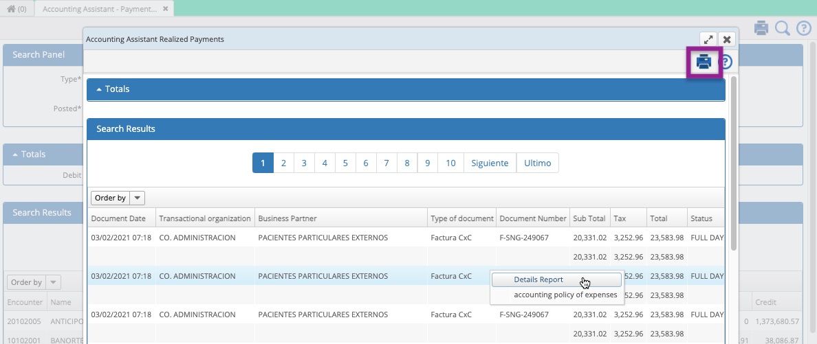 Common actions in Accounting Assistant Related Payments – eCareSoft, Inc Knowledge Base (EN)