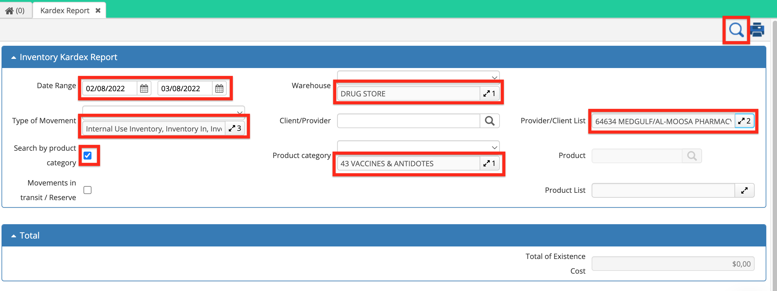 Before starting kardex report – eCareSoft, Inc Knowledge Base (EN)